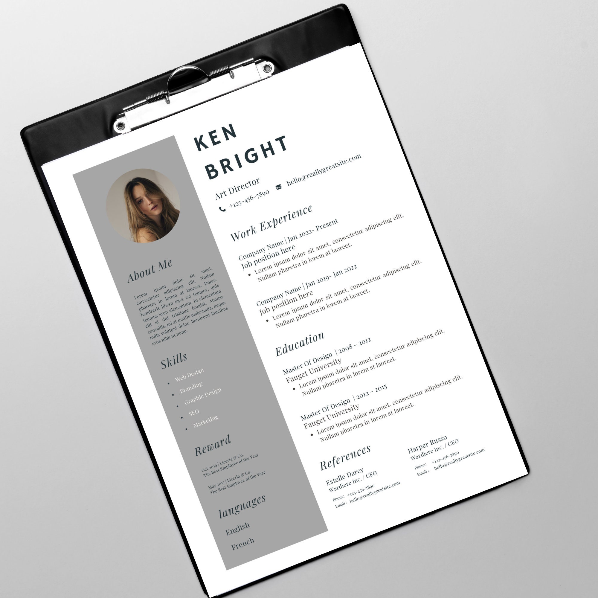 Minimalist Resume | Crafty Resumes| Creative CV| Styled Resumes| the ...