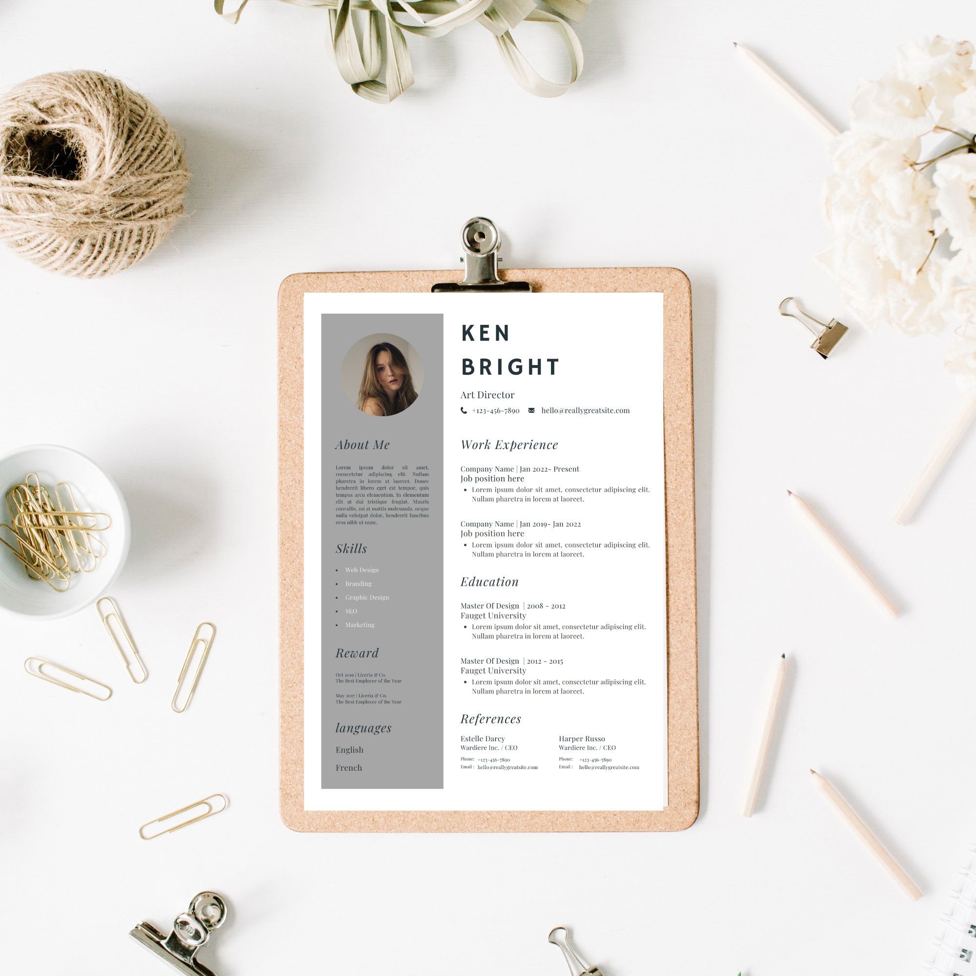 Minimalist Resume | Crafty Resumes| Creative CV| Styled Resumes| the ...