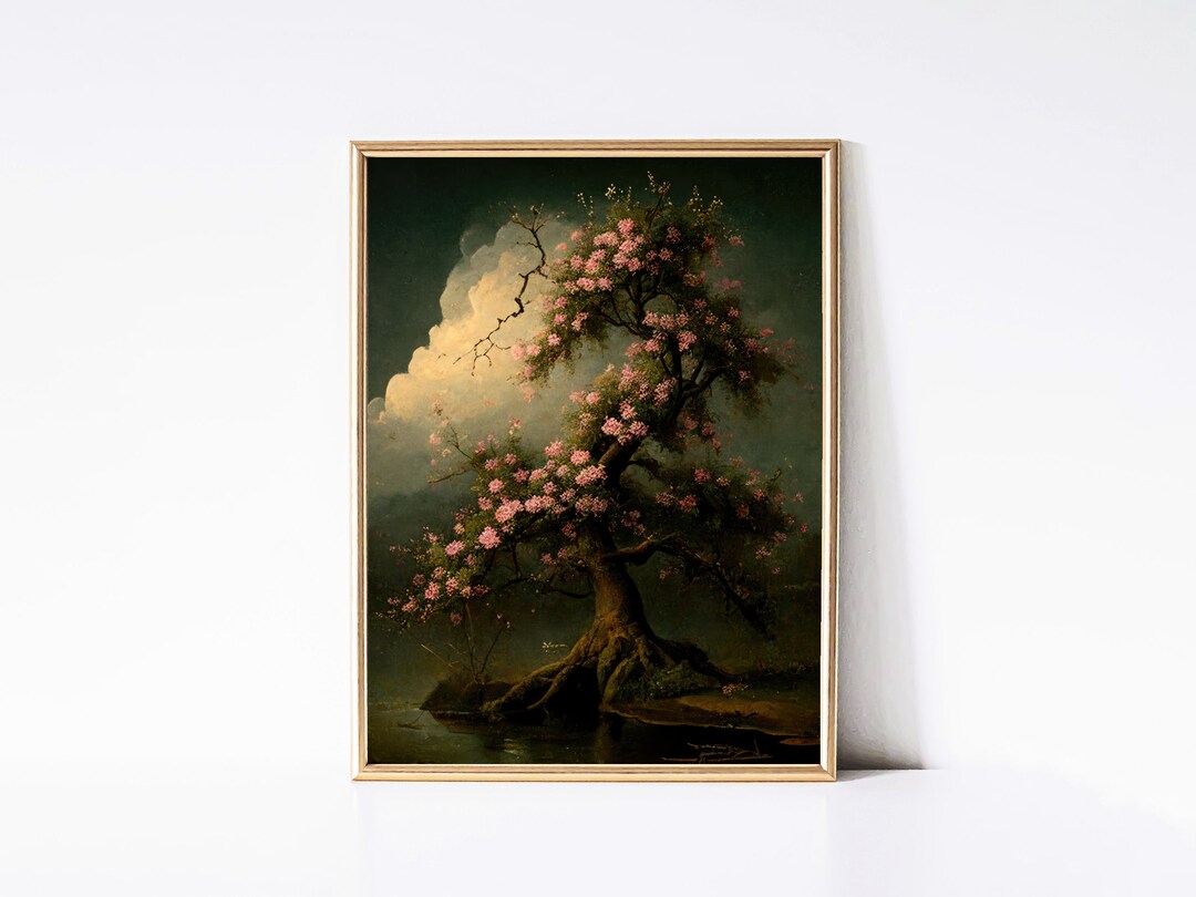 Elegant Cherry Blossom Tree Poster Print Wall Art Vintage - Etsy