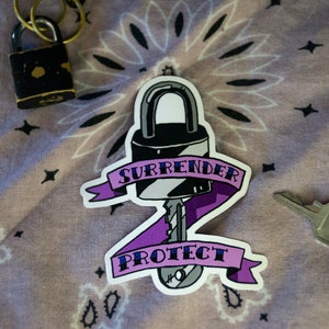 Lock and Key Sticker - Etsy