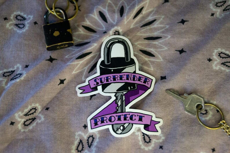 Lock and Key Sticker - Etsy