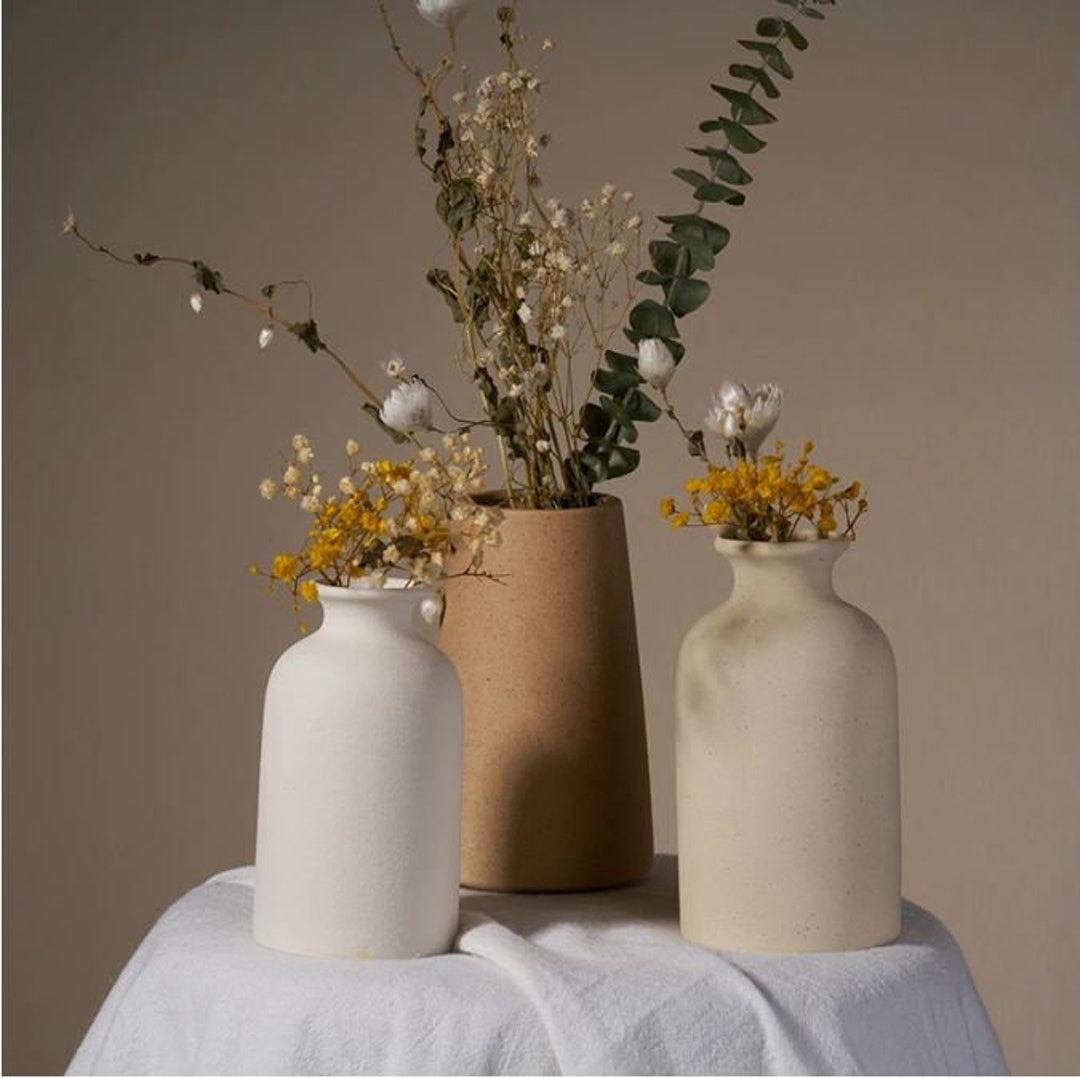 Simple Ceramic Vase, Flower Vase, Ins Nordic Minimalist Rough Pottery ...