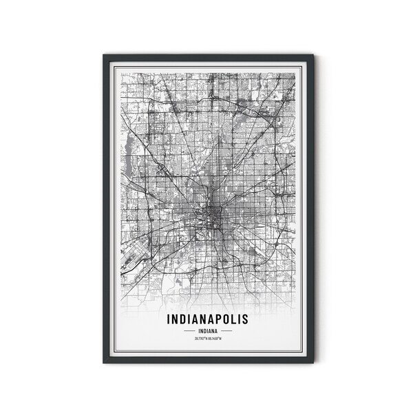 Indianapolis Map - Etsy