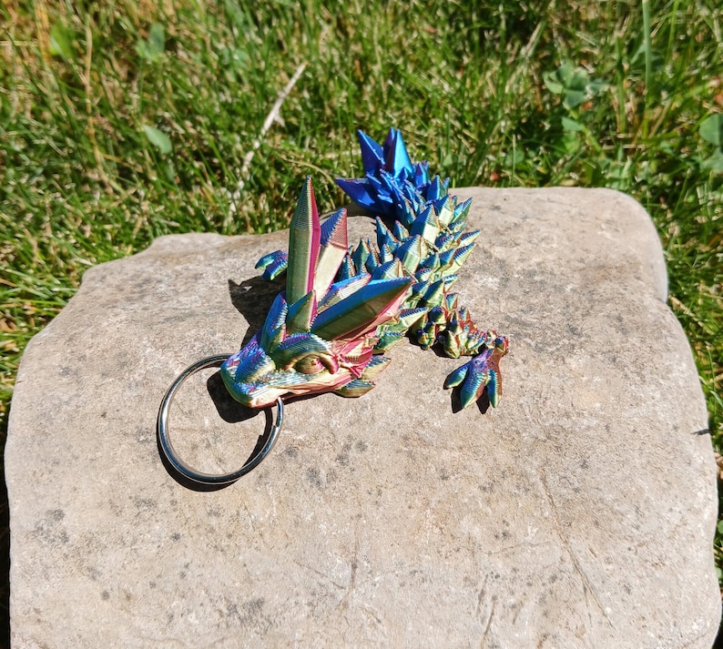 Tadling Crystal Dragon Keychains - Etsy