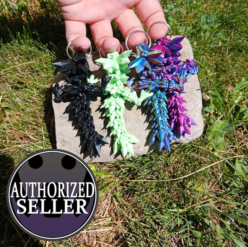 Tadling Crystal Dragon Keychains - Etsy