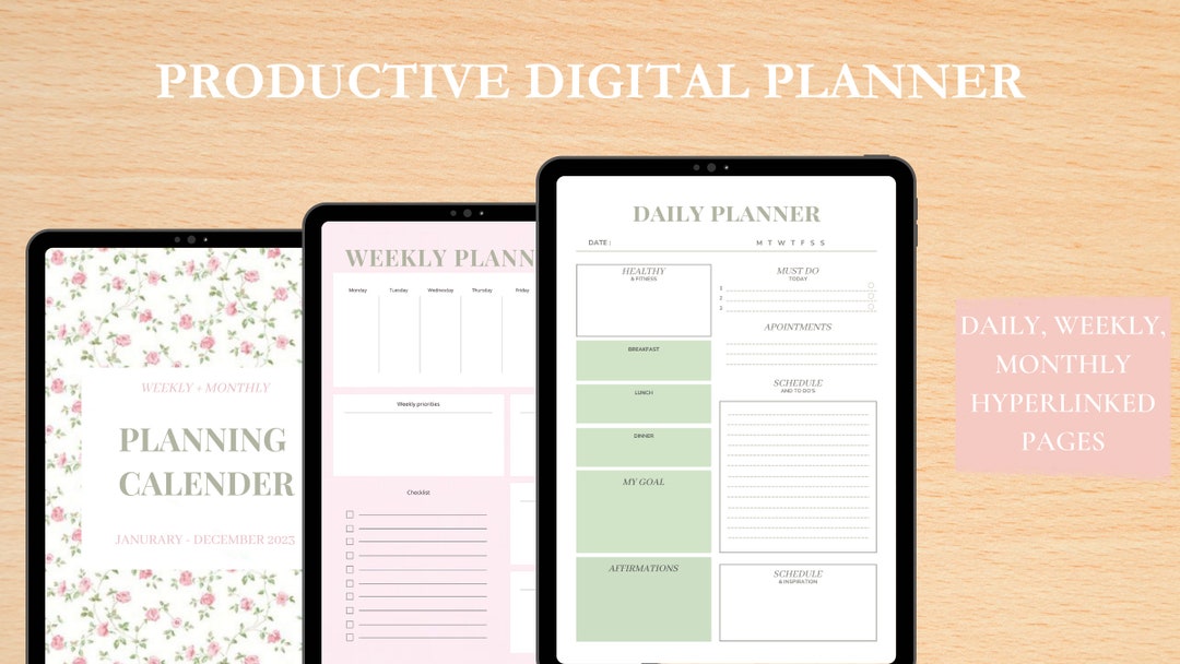 2023 Floral Digital Planner | Good Notes Template | Daily, Weekly ...