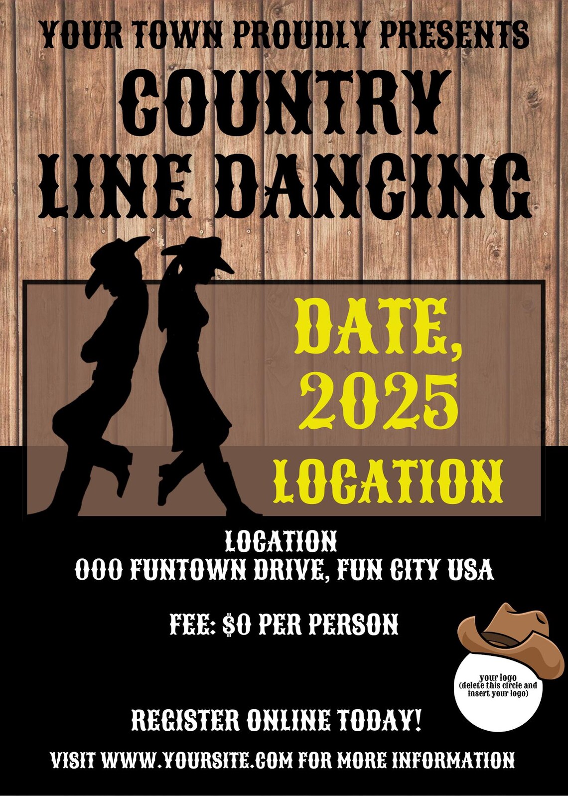 Country Line Dancing Flyer - Etsy