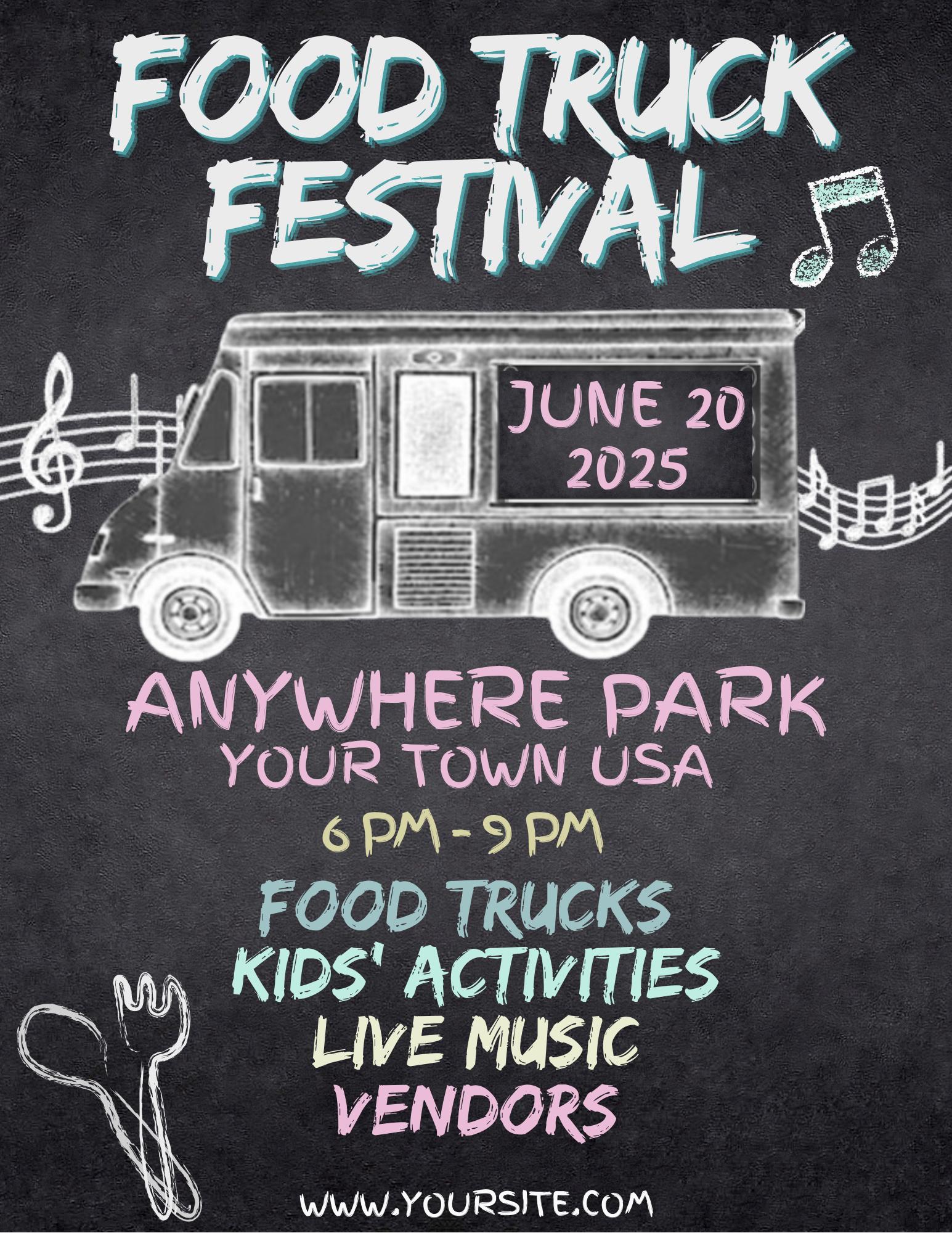 Food Truck Event Flyer Template - Etsy