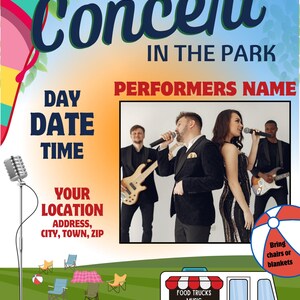 Outdoor Concert Flyer - Etsy