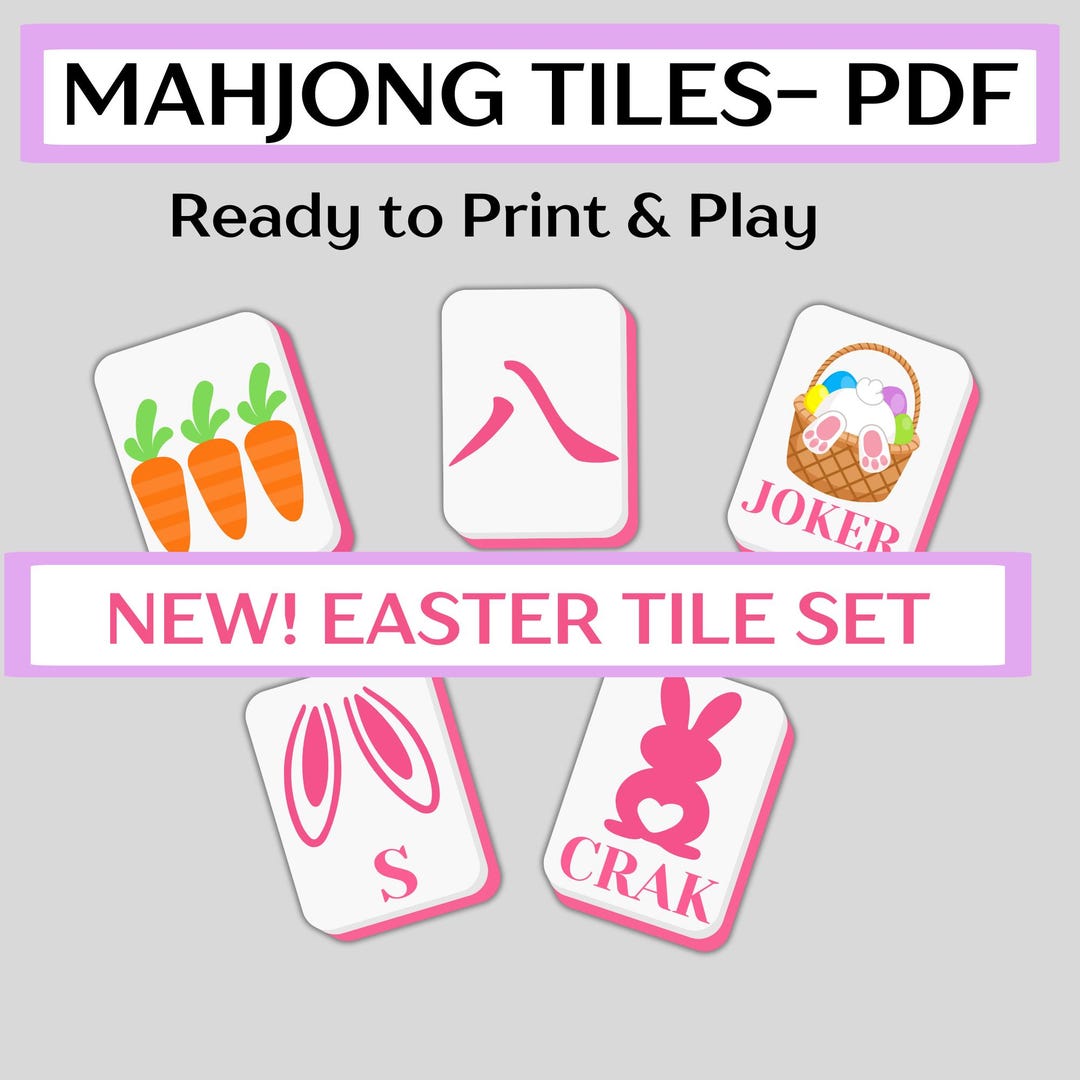 Printable American Mahjong Easter Tile Set: Full Color (digital ...