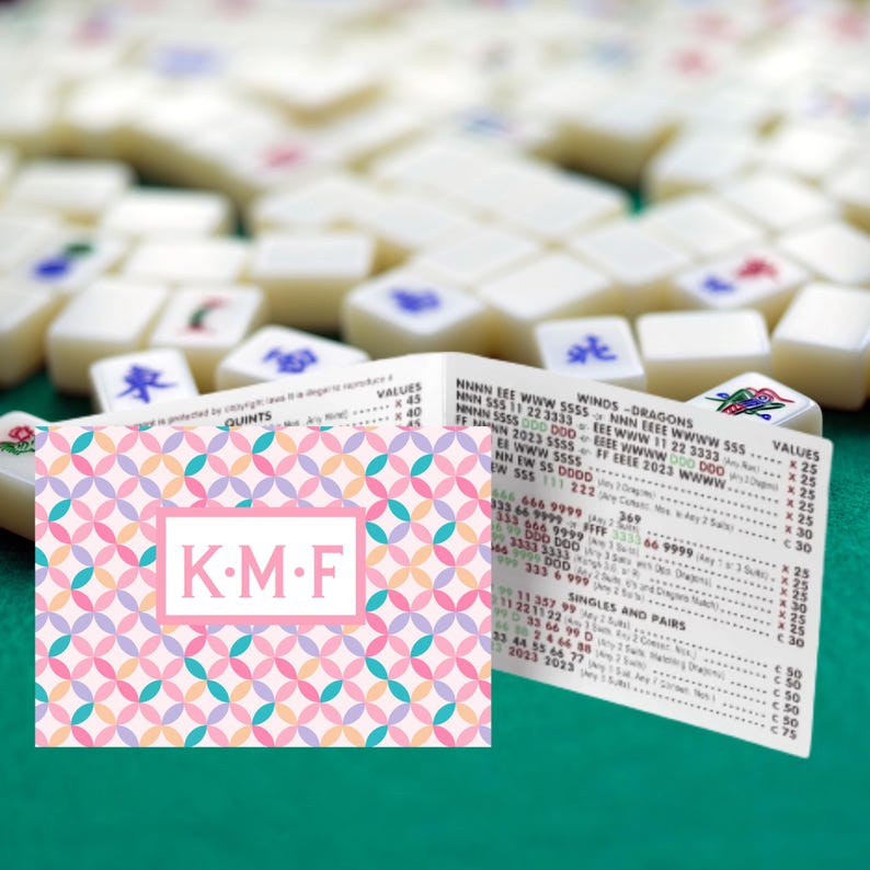 Personalized Mahjong Card Stickers - Etsy