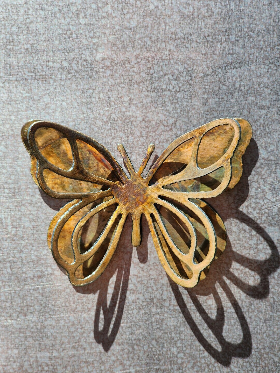 Handmade Butterfly Magnet Collector Gift Rainbow Patina Kitchen Magnet ...