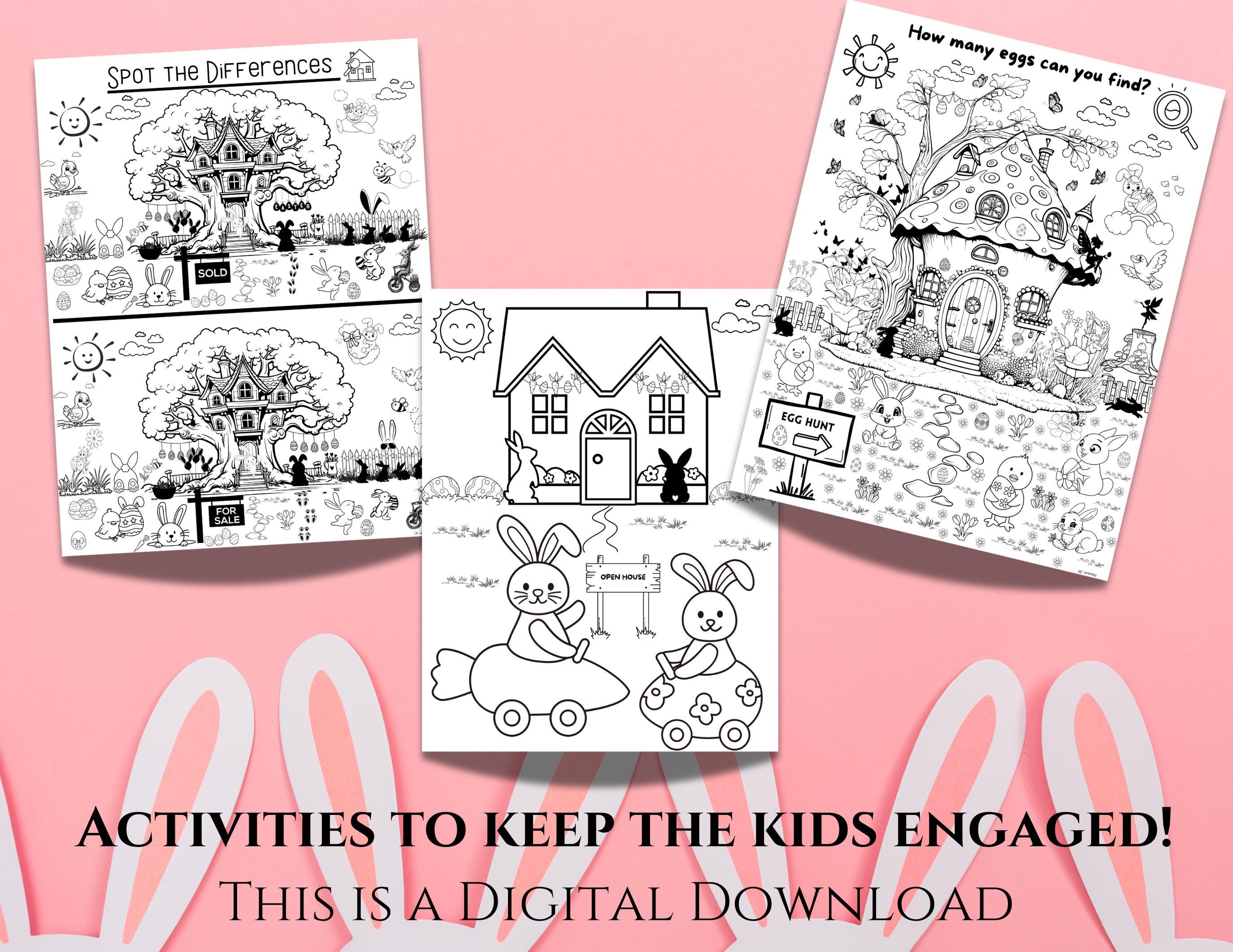 Easter Open House Kids Activity Coloring Book, Real Estate Marketing ...