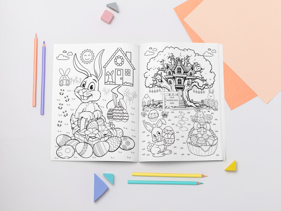 Easter, Open House Kids Activity Coloring Book Additional Pages, Real ...