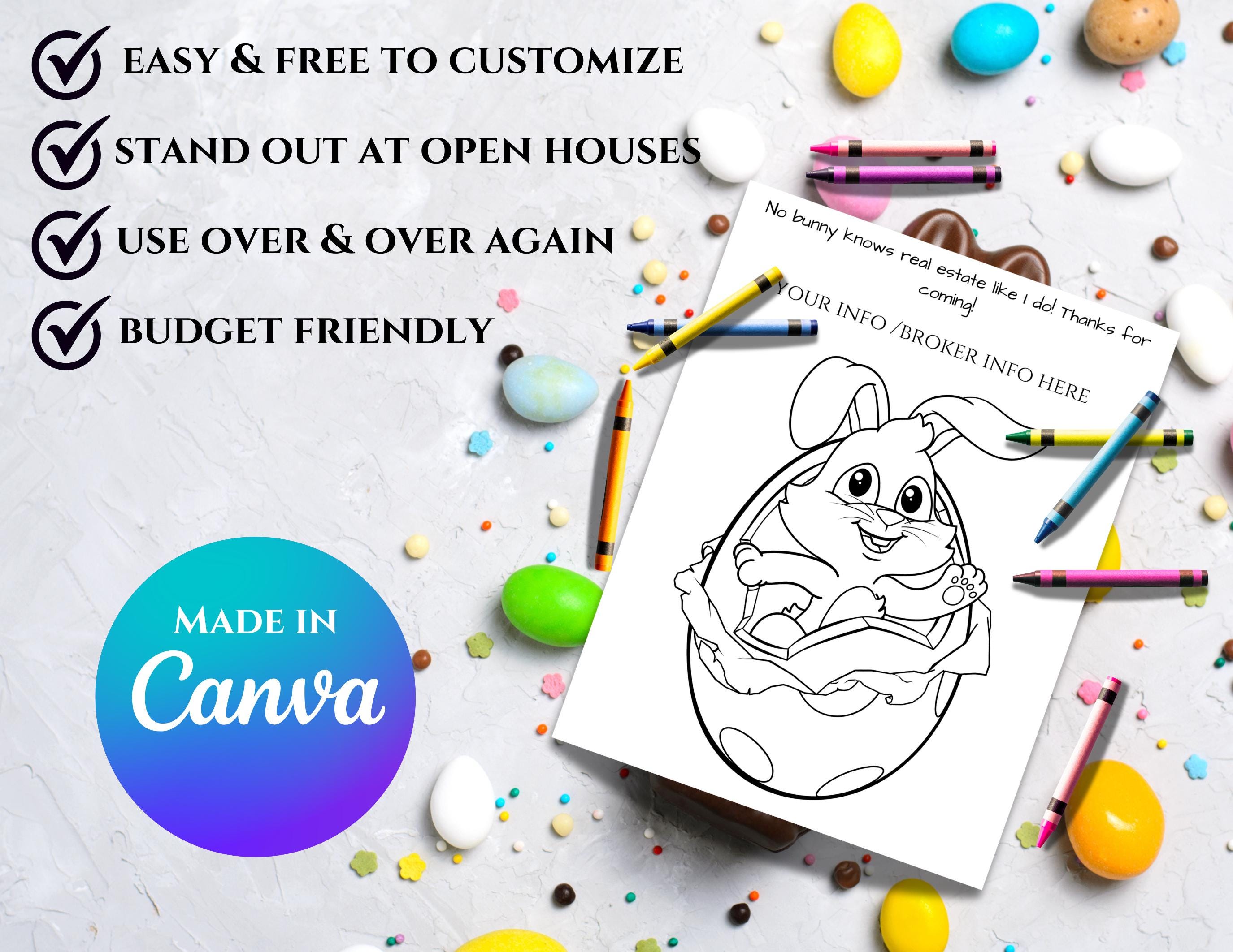Easter Open House Kids Activity Coloring Book, Real Estate Marketing ...