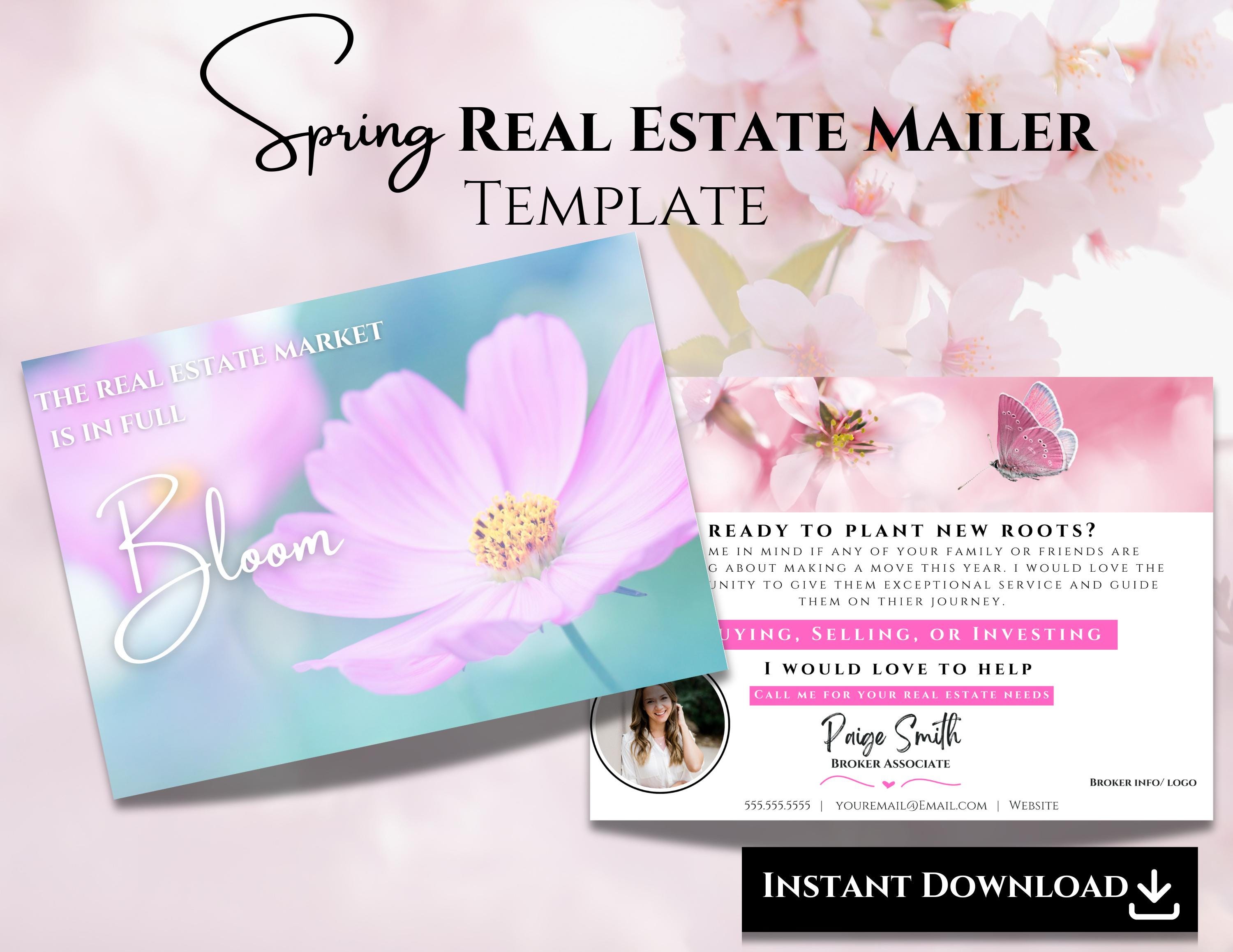 Real Estate Spring Postcard, Realtor Spring Card, Realtor Farming Card ...