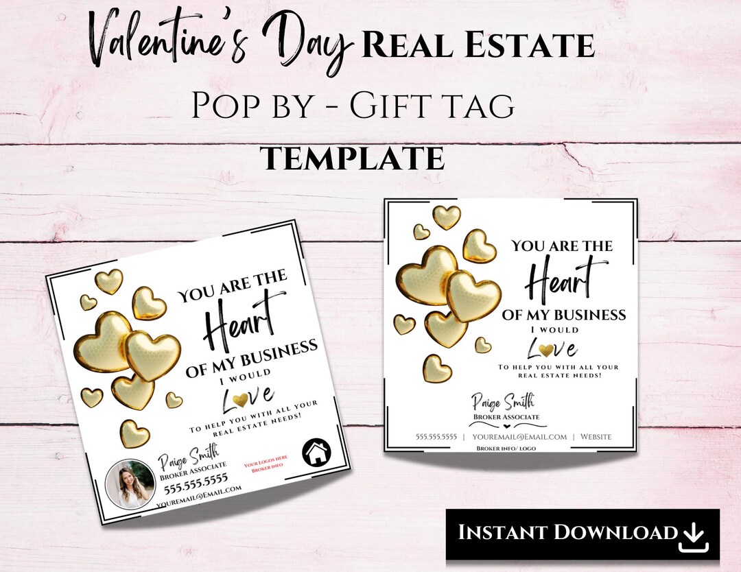 You Are the Heart Realtor Pop by Tag Valentine Gift, Heart Message (3 ...