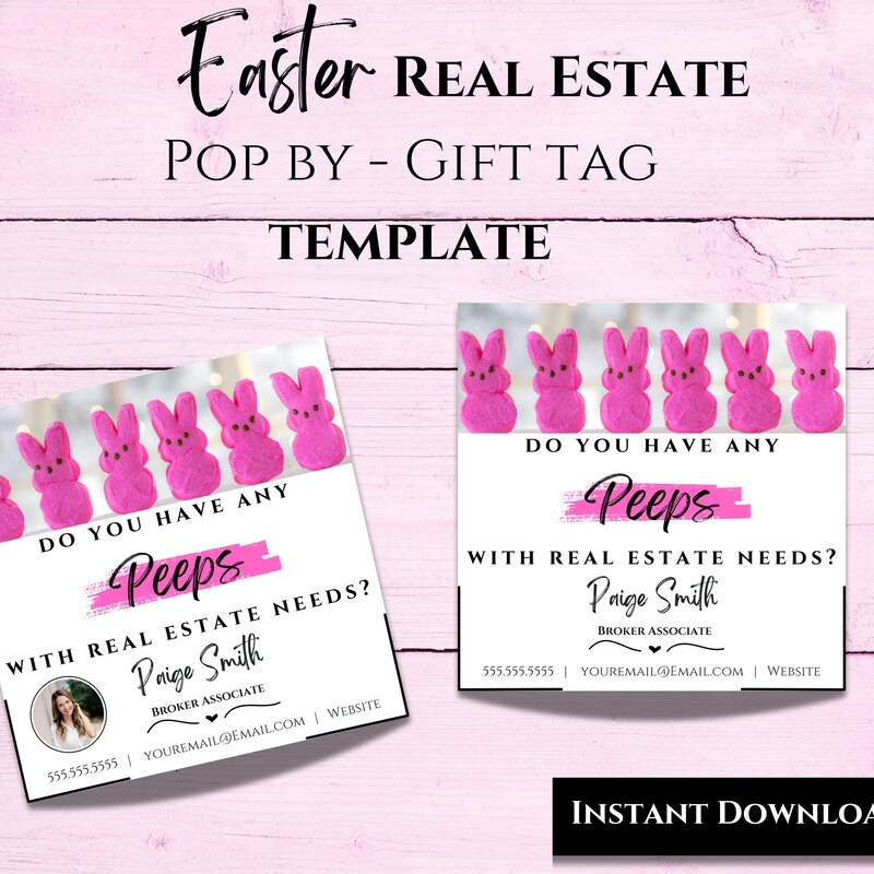 Realtor Easter Tags - Etsy