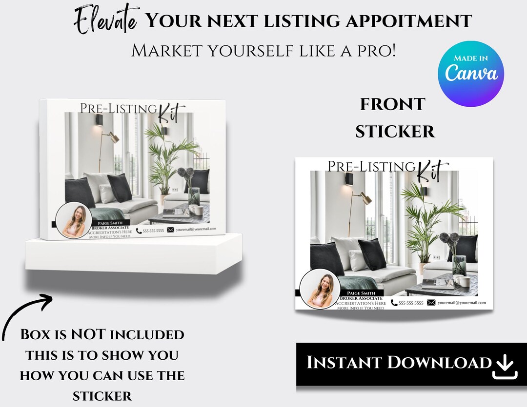 Real Estate Seller Pre-listing Kit, Realtor Marketing Templates ...