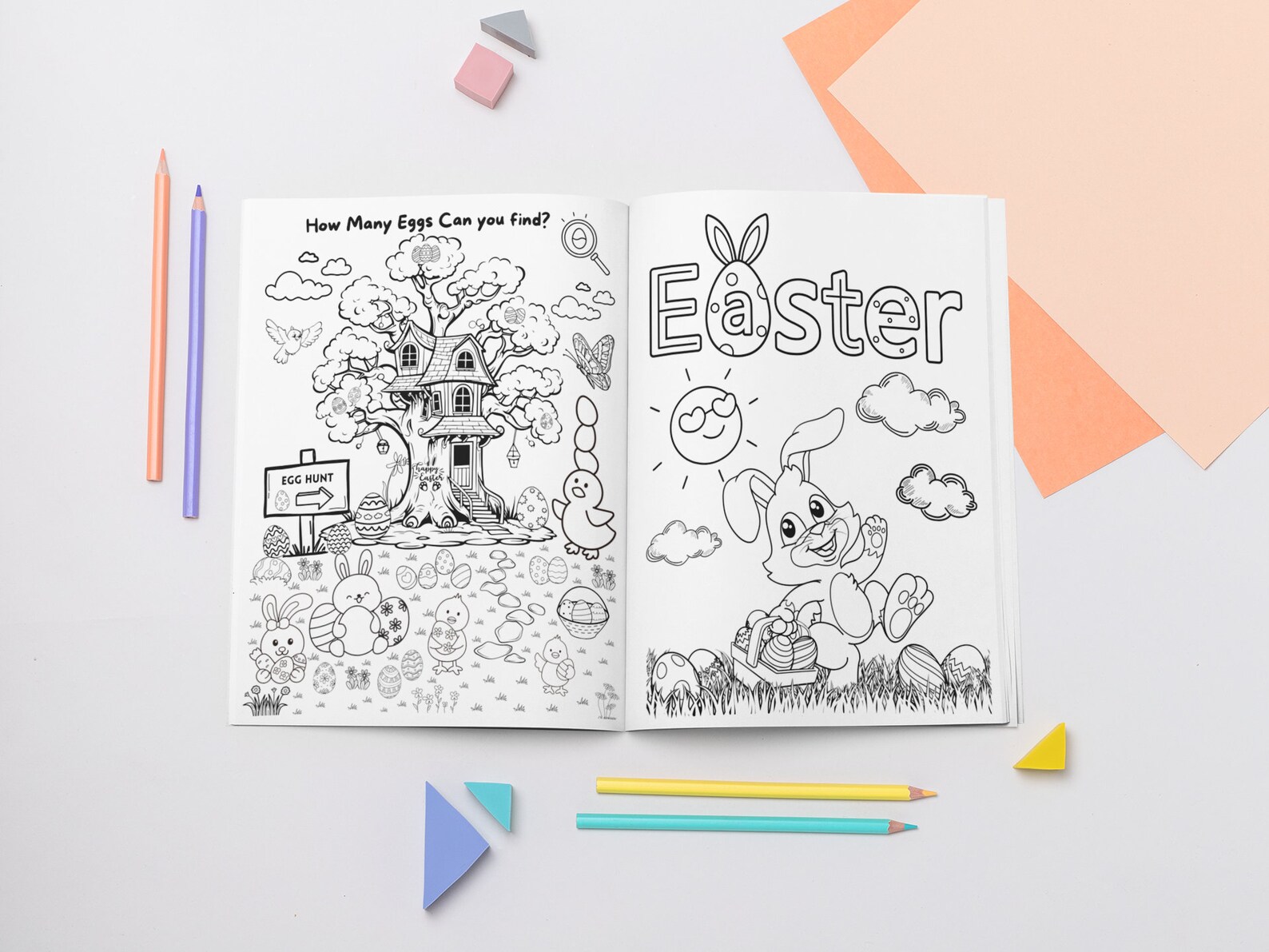 Easter, Open House Kids Activity Coloring Book Additional Pages, Real ...