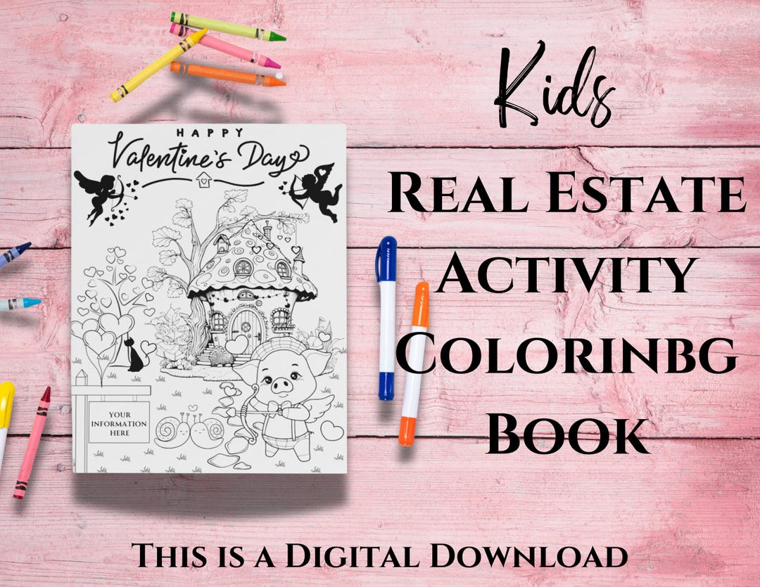 Printable Valentine's Day Realtor Coloring Pages, Real Estate Coloring ...