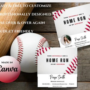 Referrals Home Run Baseball Marketing Tags - Realtor Pop by Gift ...