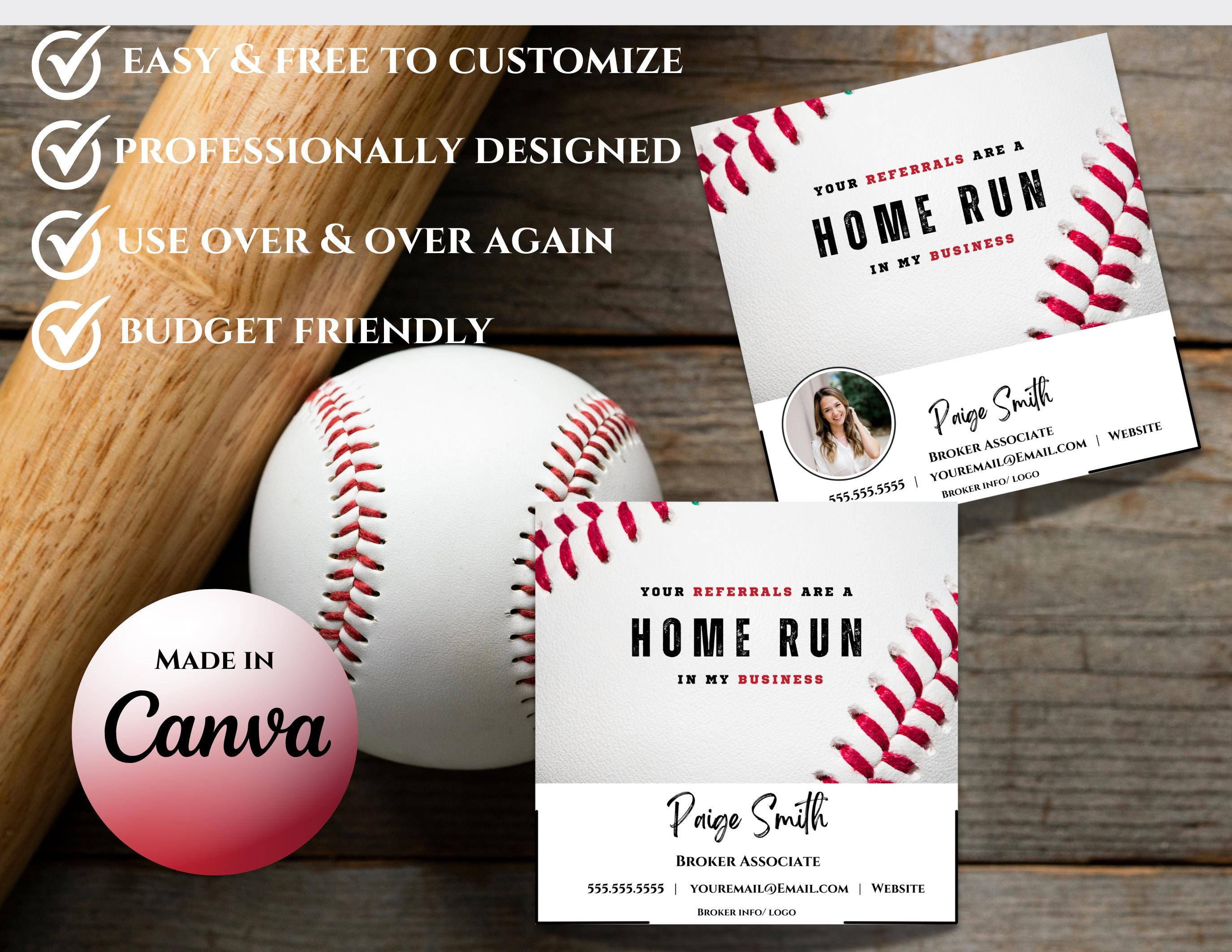 Baseball Marketing Gift Tag, Referrals Are the Home Run of My Business ...