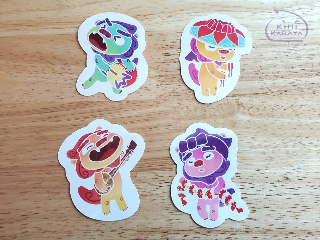Vinyl Shisa Sticker Set of 4 - Etsy