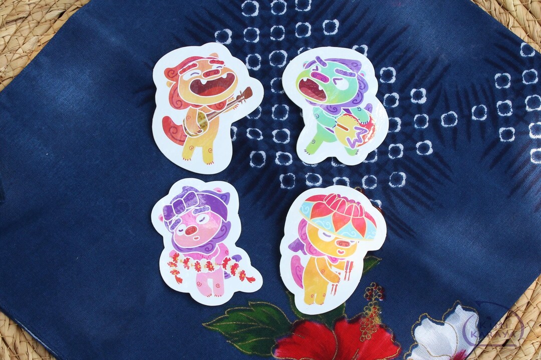 Vinyl Shisa Sticker Set of 4 - Etsy
