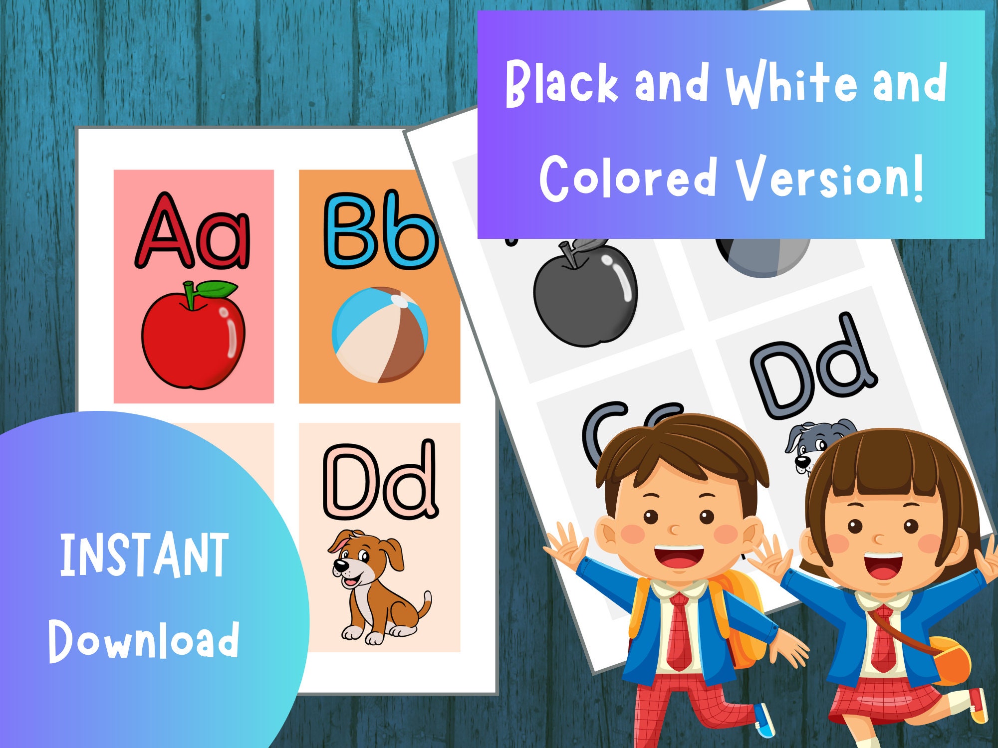 Alphabet and ABC Flash Cards for Classroom and Flashcards for Toddlers ...