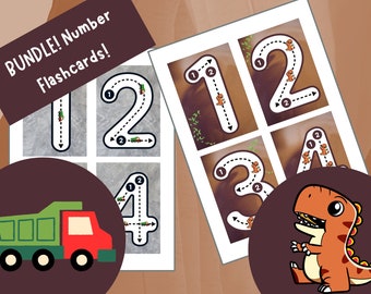 MERMAID Numbers Flashcards for Learning Mathematics With Mermaid Design ...