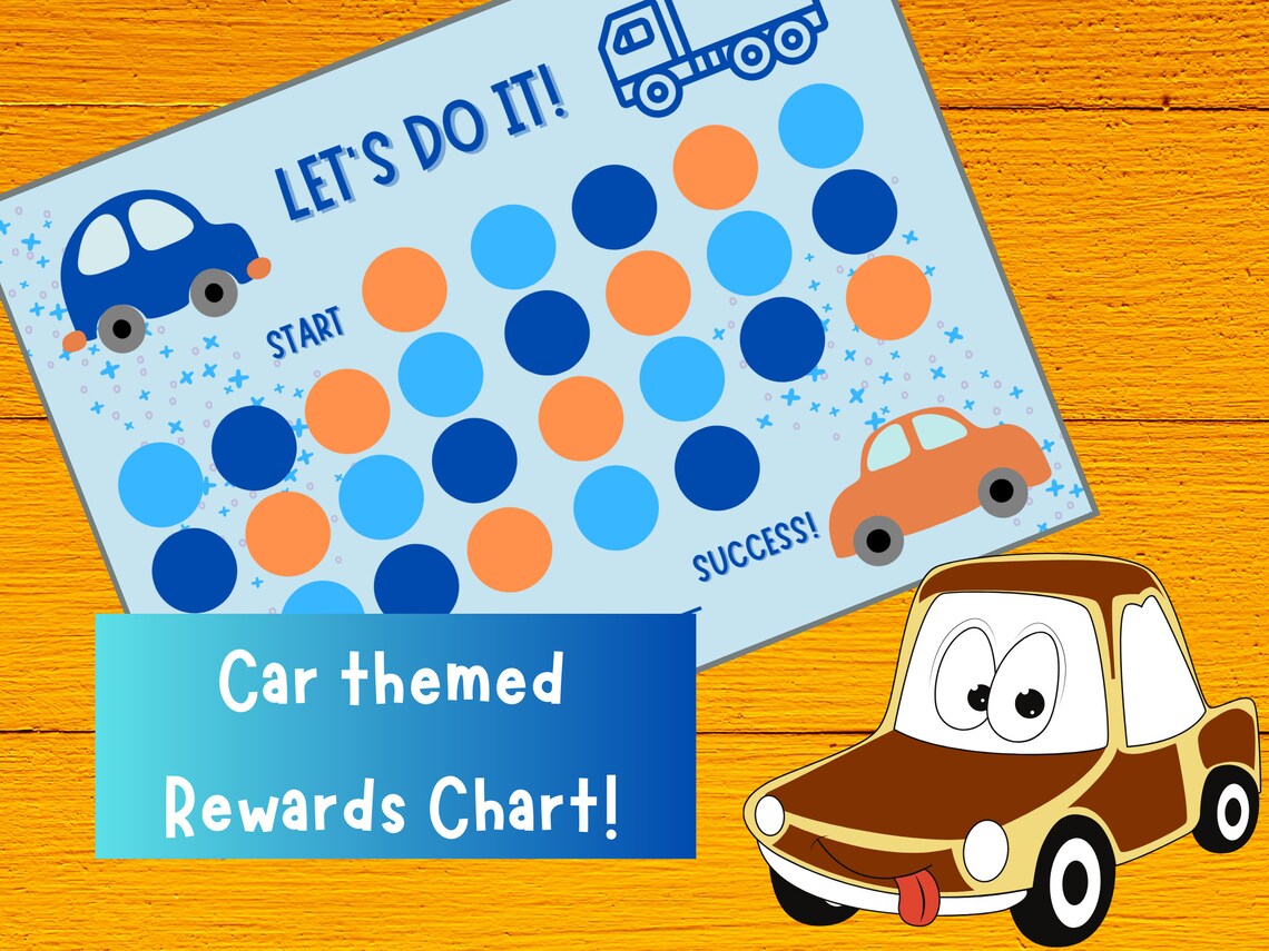 Cars Potty Training Chart for Boys and Prek and Preschools Positive ...