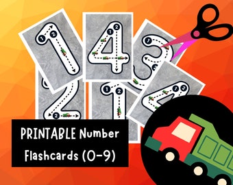 MERMAID Numbers Flashcards for Learning Mathematics With Mermaid Design ...