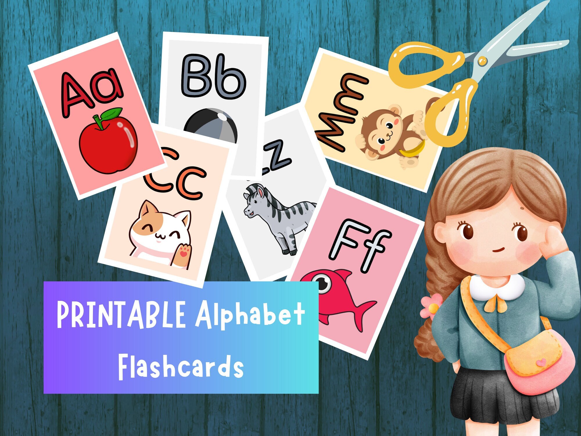 Alphabet and ABC Flash Cards for Classroom and Flashcards for Toddlers ...