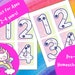 UNICORN Numbers Flashcards for Learning Mathematics With Rainbow Design ...