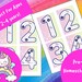 Bundle MERMAID and UNICORN Numbers Flashcards for Learning Mathematics ...