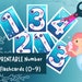 MERMAID Numbers Flashcards for Learning Mathematics With Mermaid Design ...