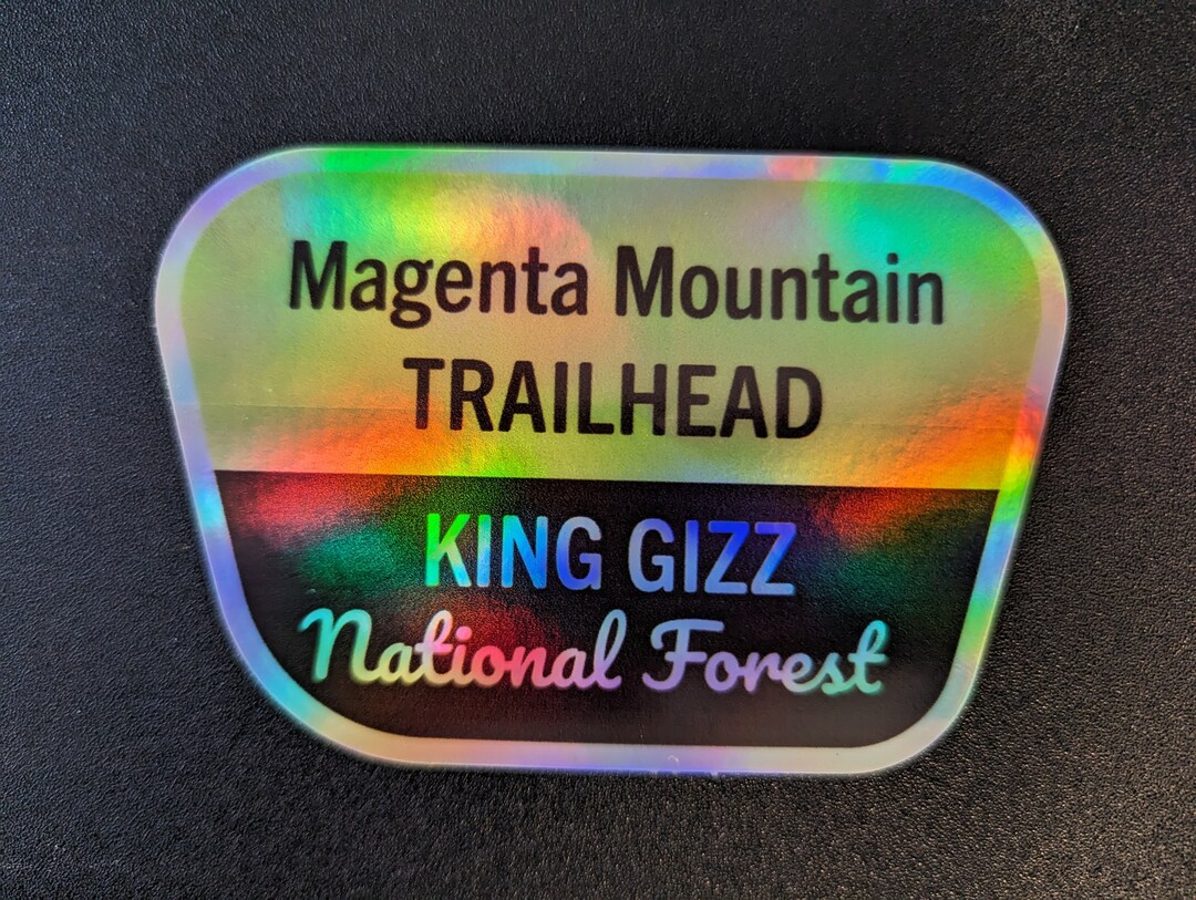 KGLW Magenta Mountain Trailhead Holographic Sticker - Etsy