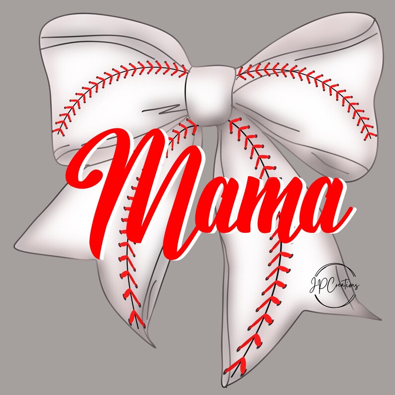 Baseball Bow , Mama Bow Sublimation Design Png, Baseball Png ,instant ...