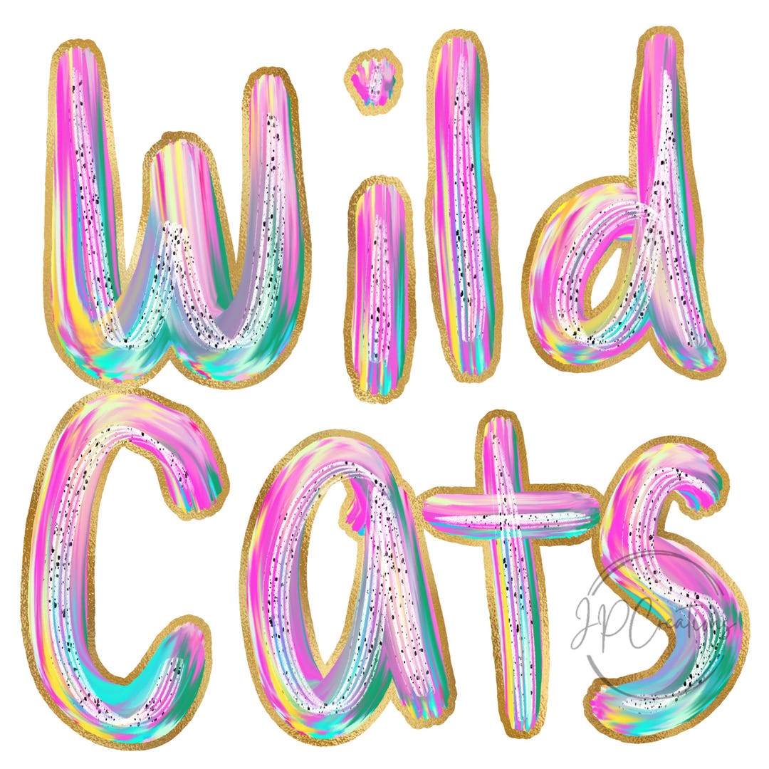 Wildcats Png ,sports Png, Preppy Paint Png ,sublimation,dtf - Etsy