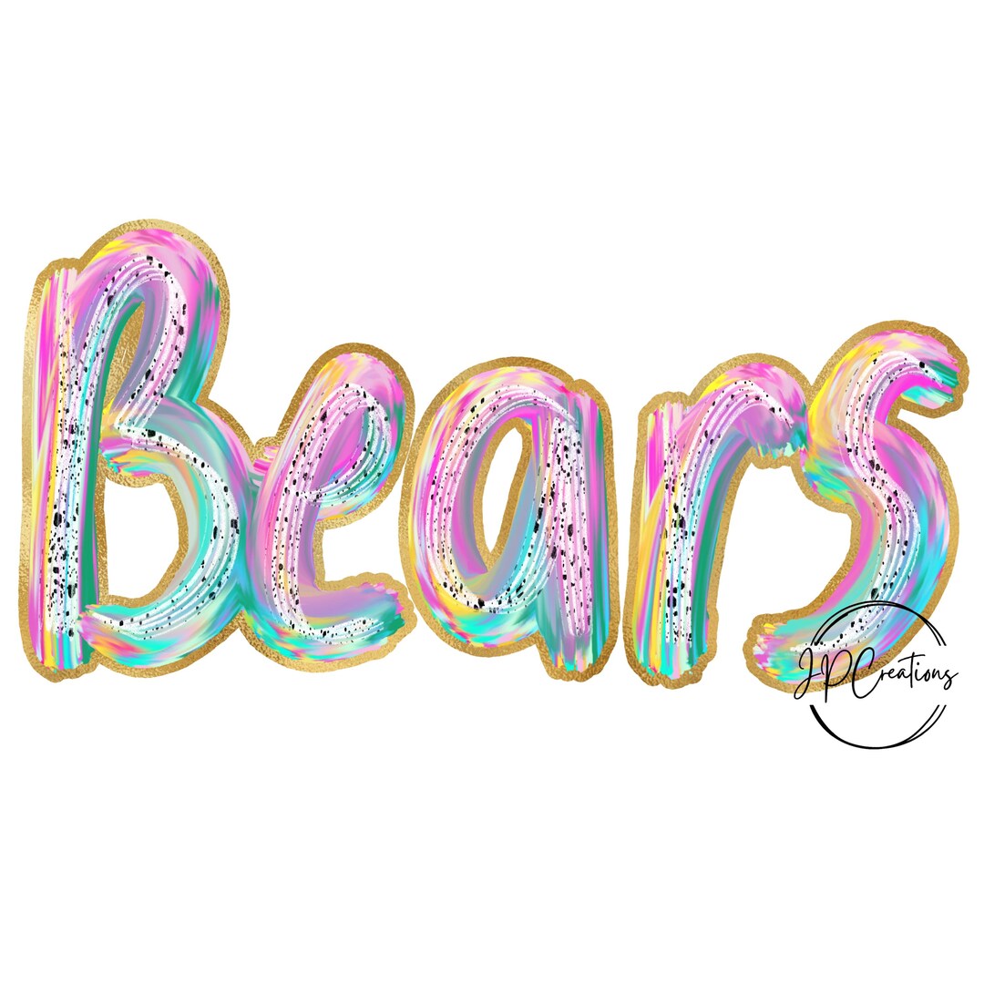 Bears Png ,sports Png, Preppy Paint Png ,sublimation,dtf - Etsy