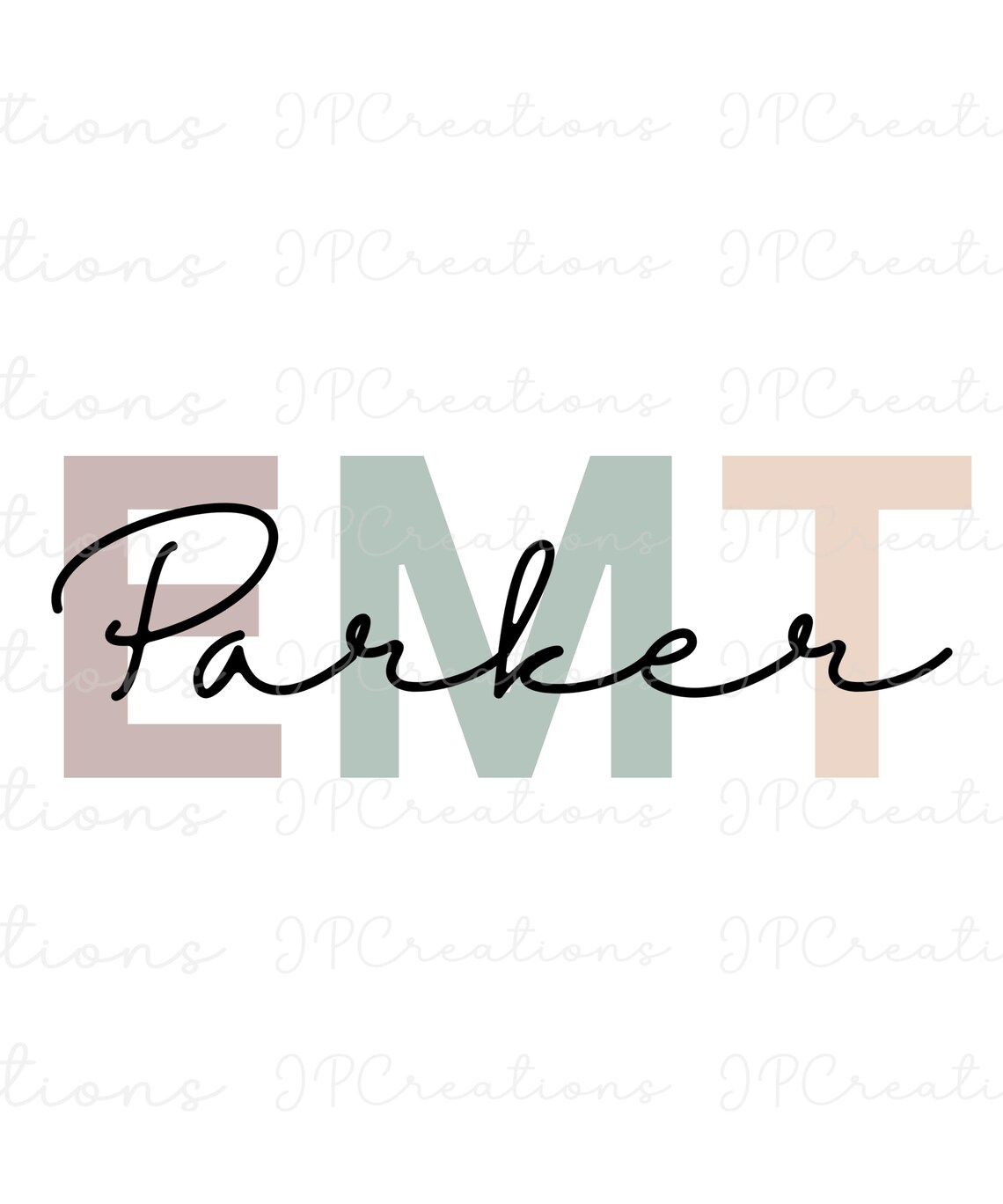 Custom Personalized EMT Name , EMT PNG , Emergency Medical Technician ...