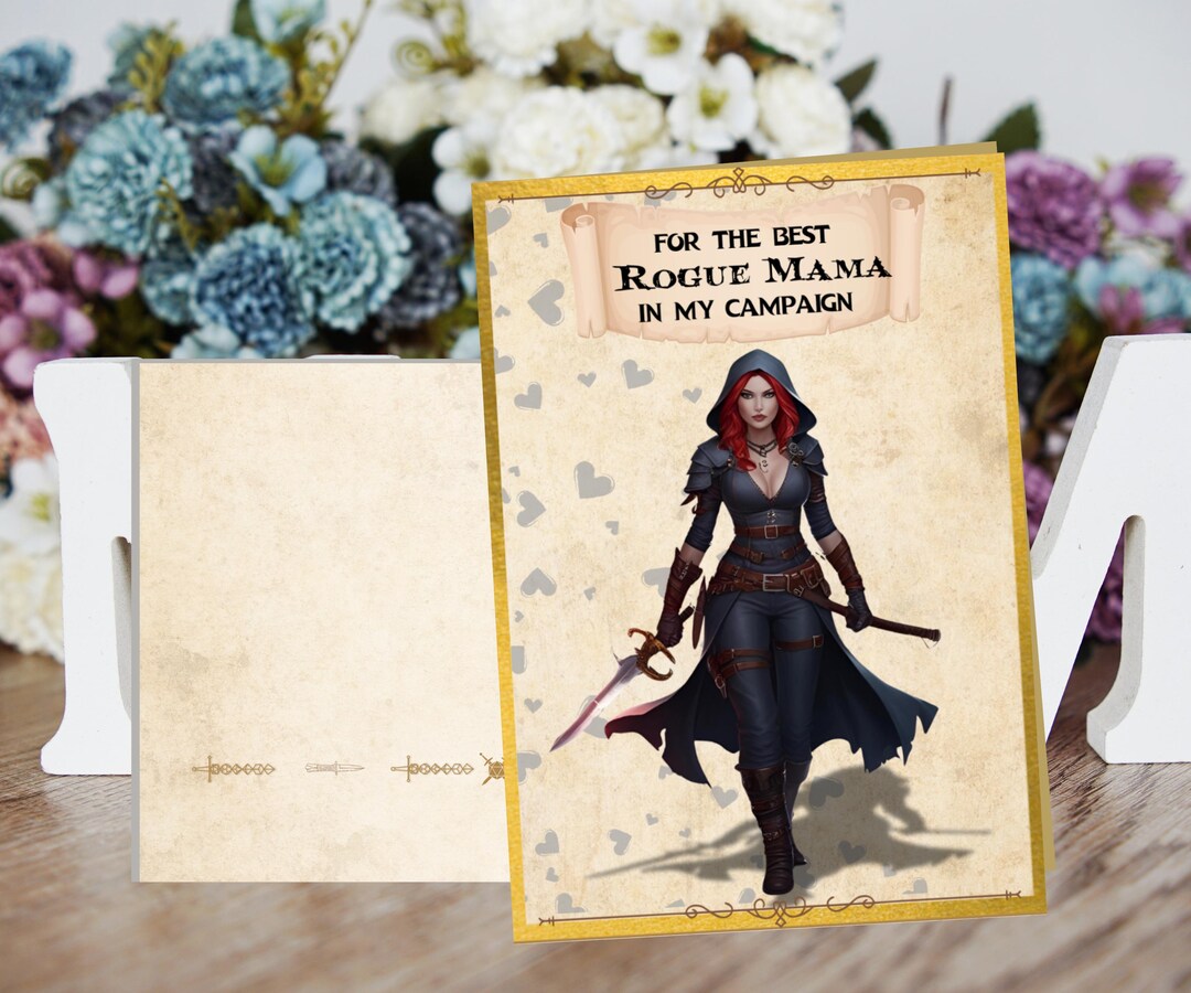 Dnd Mothers Day Card, Printable Dungeons and Dragons Mothers Day Card ...