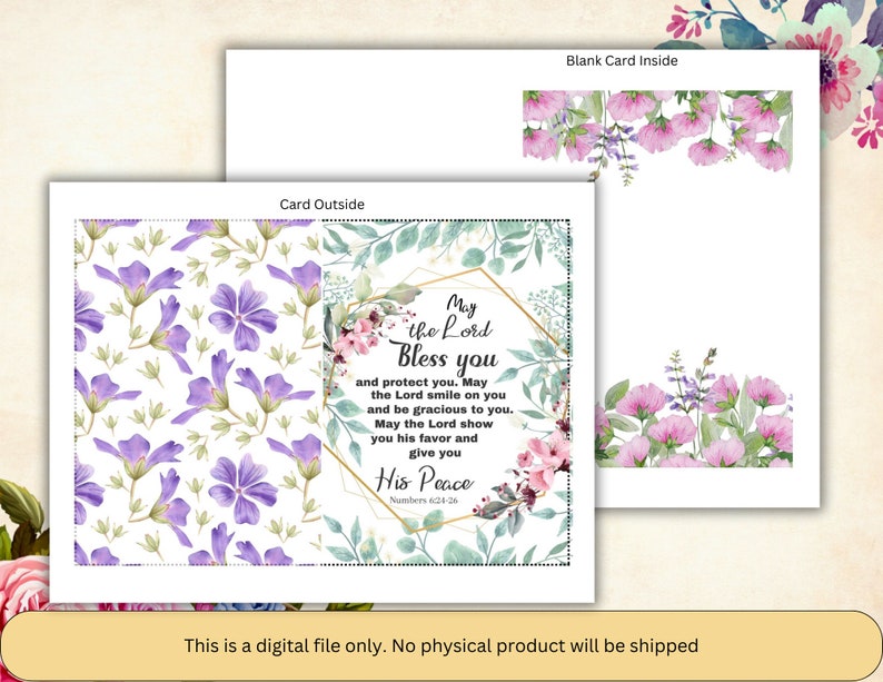 May the Lord Bless You Card, Birthday Card, Blank Card, Card and ...