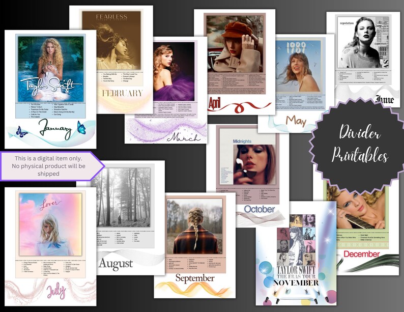 Taylor Swift UPDATED 2024 Planner Printables, Printable Planner 8.5x11 ...