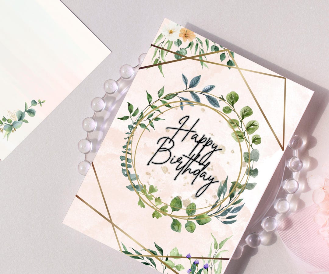 Religious Birthday Card Printable, Printable Birthday Card, Large Font ...