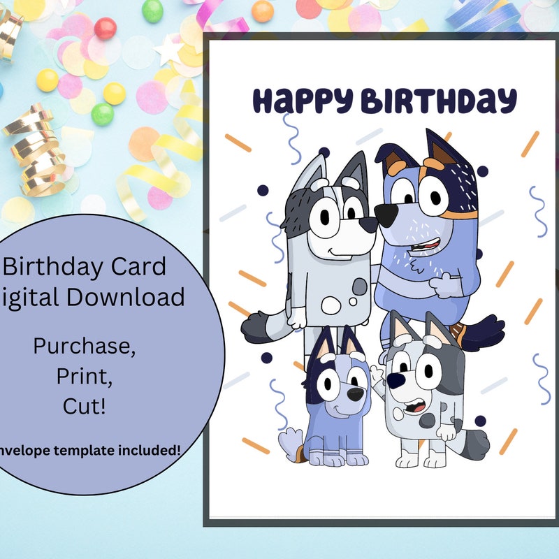 Bluey Birthday Printable - Etsy