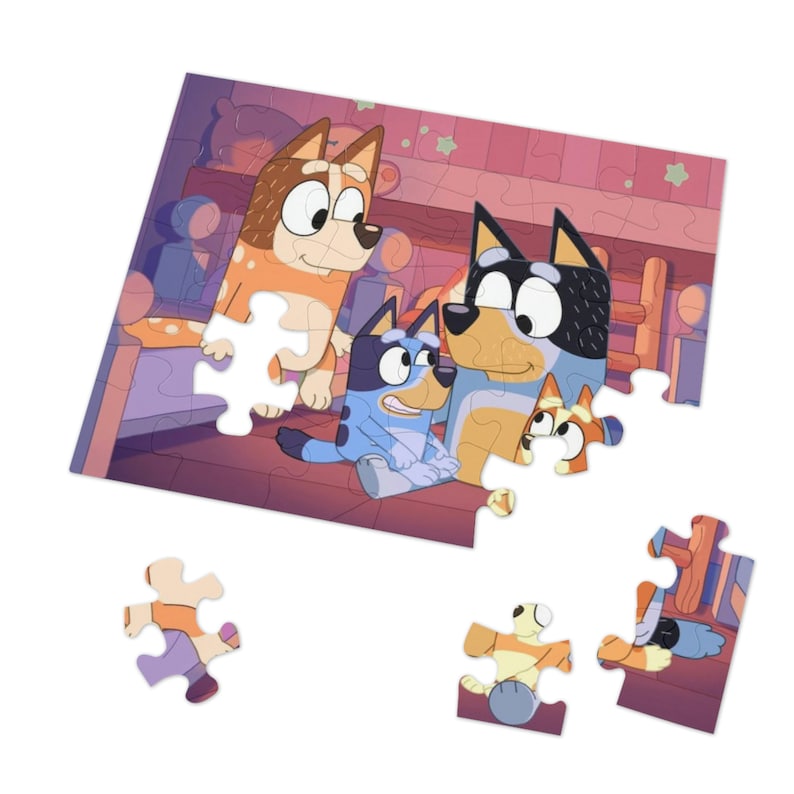 Bluey Kids Jigsaw Puzzle (30, 110, 252, 500,1000-piece) - Etsy