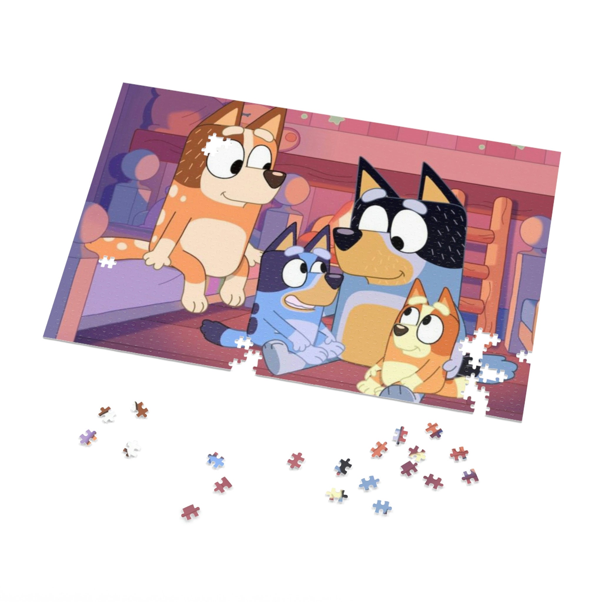 Bluey Kids Jigsaw Puzzle (30, 110, 252, 500,1000-piece) - Etsy