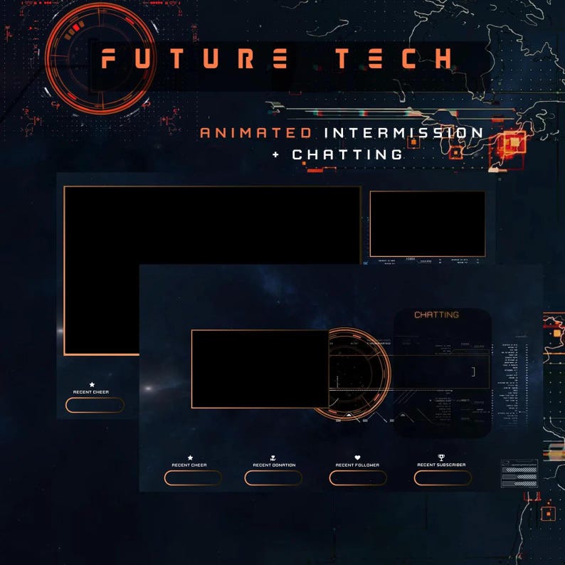 Premium Future Stream Package Full Twitch Stream Overlays Animated ...